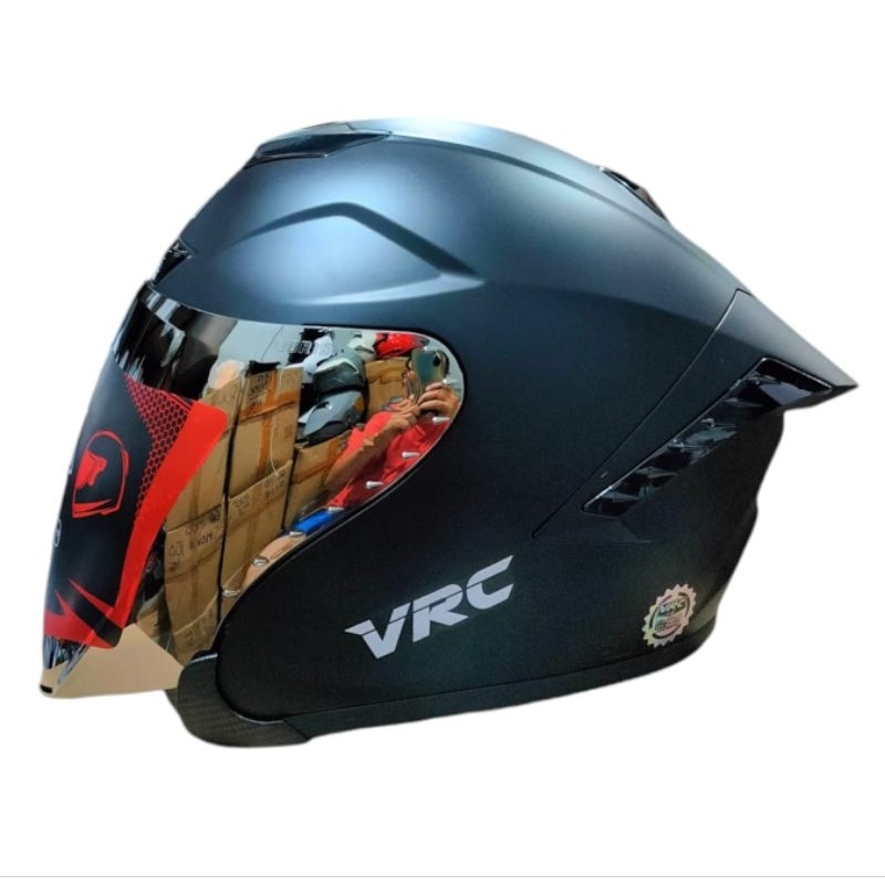 Jual HELM VRC 01 RACER X KACA/ VISOR WARNA SILVER+SPOILER 3G PERMANEN ...