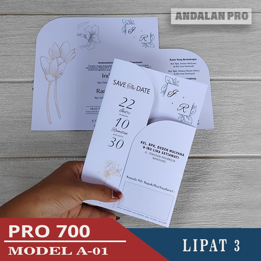 Jual Lipat 3 Model A-01 - Kertas Undangan Polosan Untuk Undangan ...