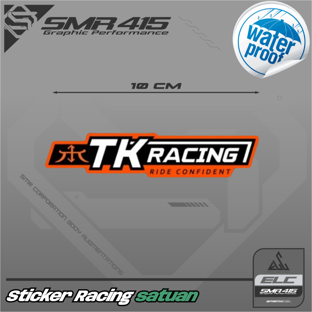 Jual STIKER TK RACING / stiker tk racing / stiker printing logo emblem ...