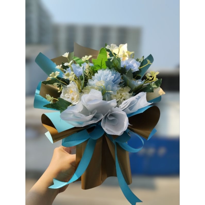 Jual Buket Bunga Simpel / Flower Bucket /Kado Ulang Tahun/ Kado Wisuda ...