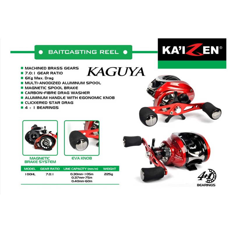Jual Reel Baitcasting Kaizen 100HL Shinobi / Sasuke / Kaguya | Shopee ...