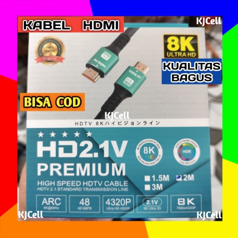 Jual KABEL HDMI HD 2.1V PREMIUM 8K MERK PROFFTECH | Shopee Indonesia