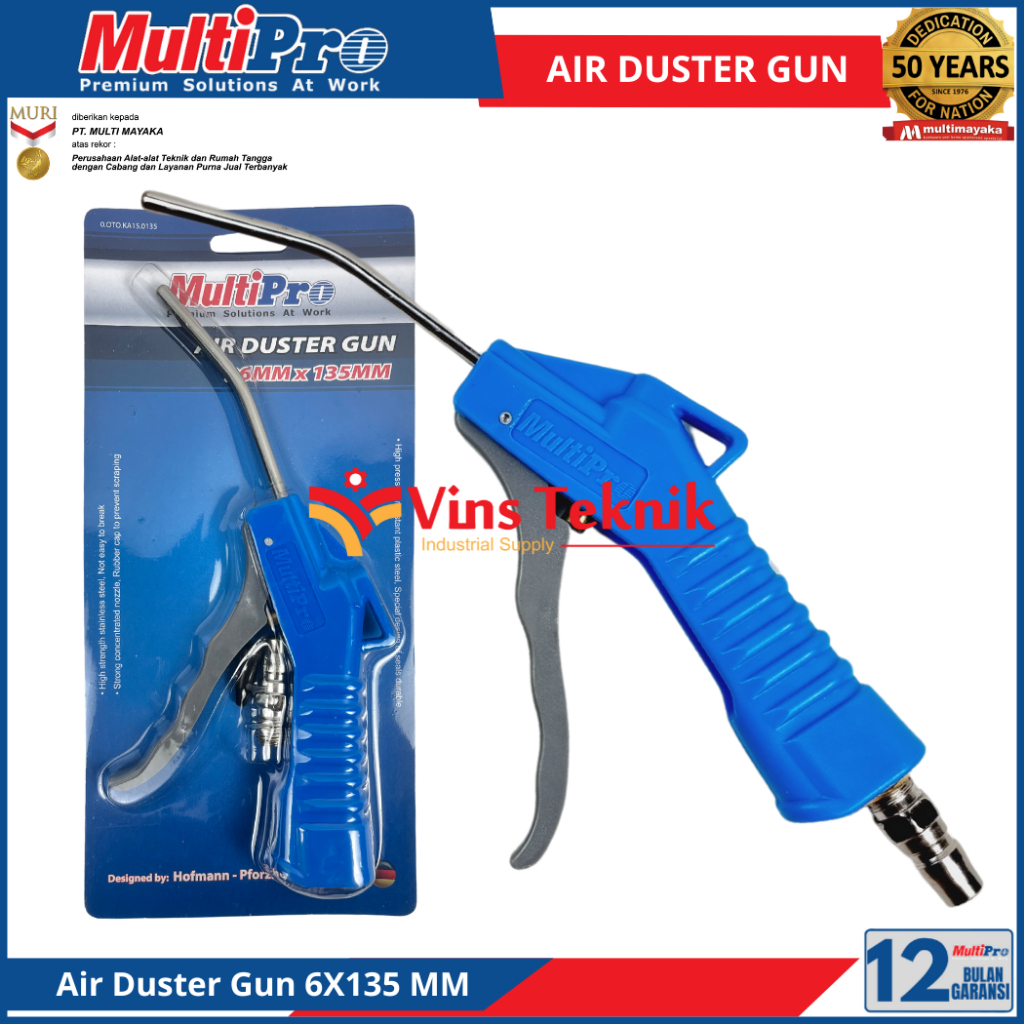 Jual MULTIPRO Air Duster Gun 6x135mm Spray Gun Angin PENDEK | Shopee ...