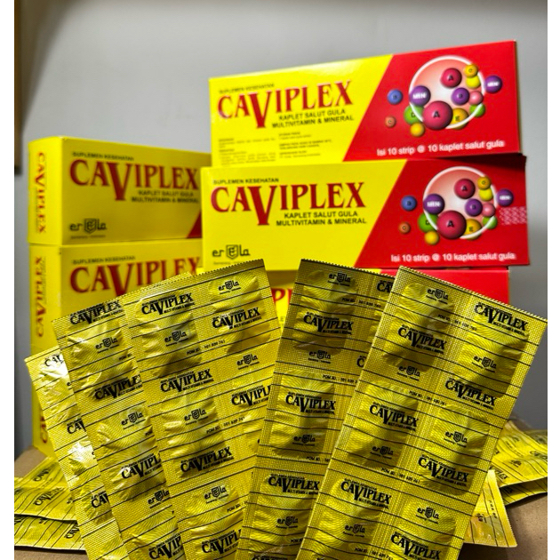 Jual CAVIPLEX 1 BOX 10 STRIP MULTIVITAMIN GROSIR | Shopee Indonesia