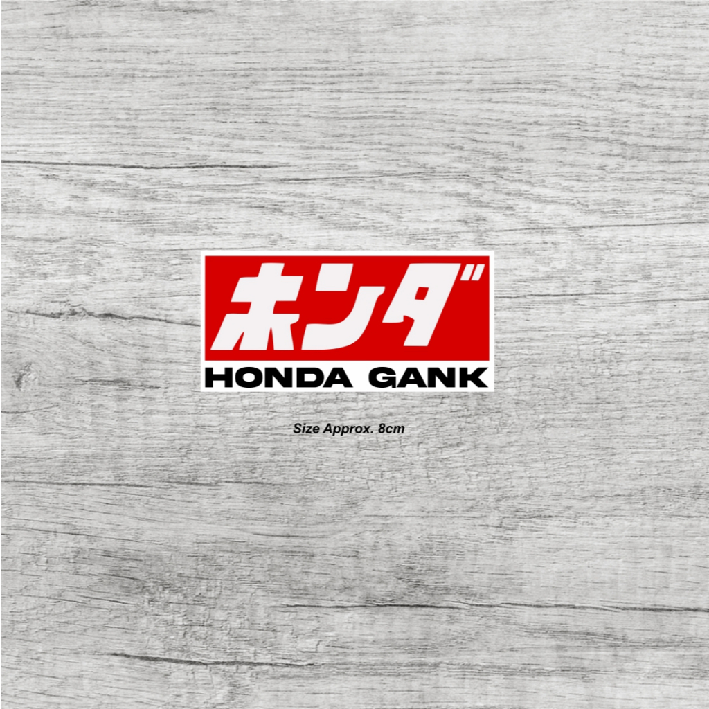 Jual Sticker Honda Gank | Sticker Print Cut Motor Mobil Helm | Shopee ...