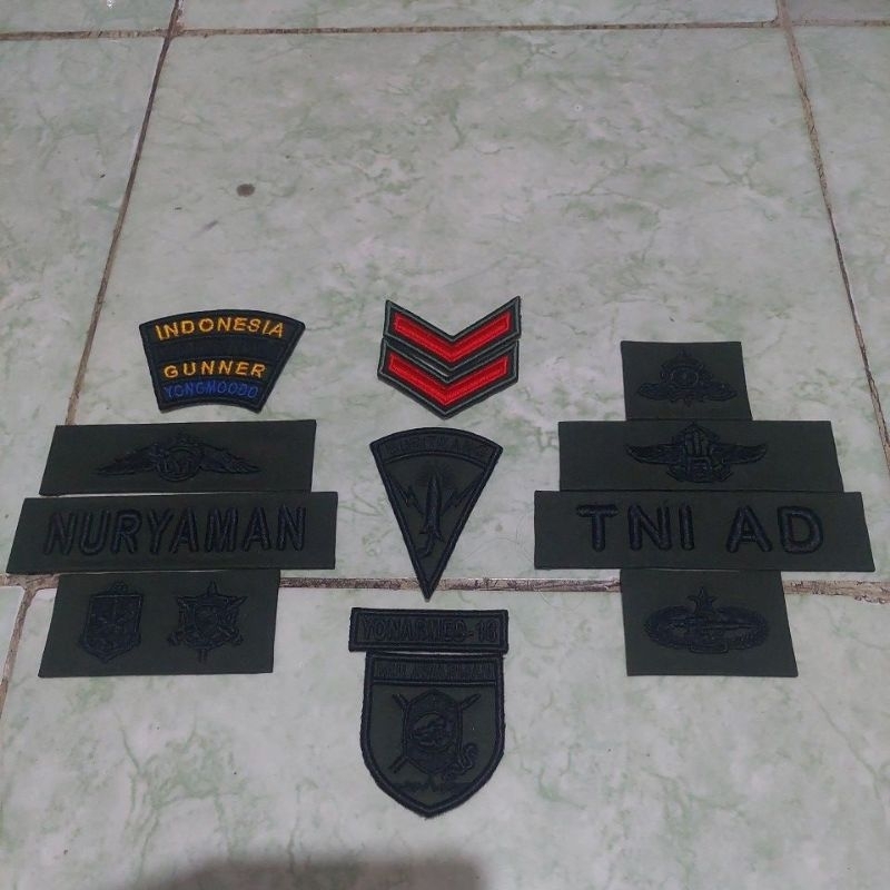 Jual ATRIBUT TNI AD bordiran timbul/3D | Shopee Indonesia