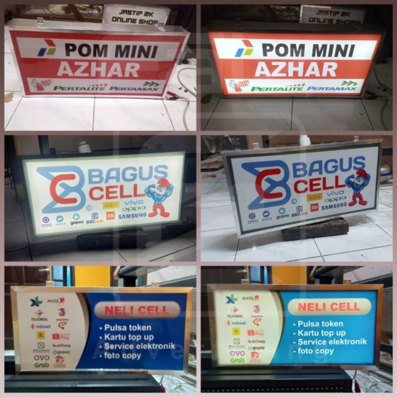 Jual COD NEON BOX 2 muka custom 30×60cm akrilik | Shopee Indonesia