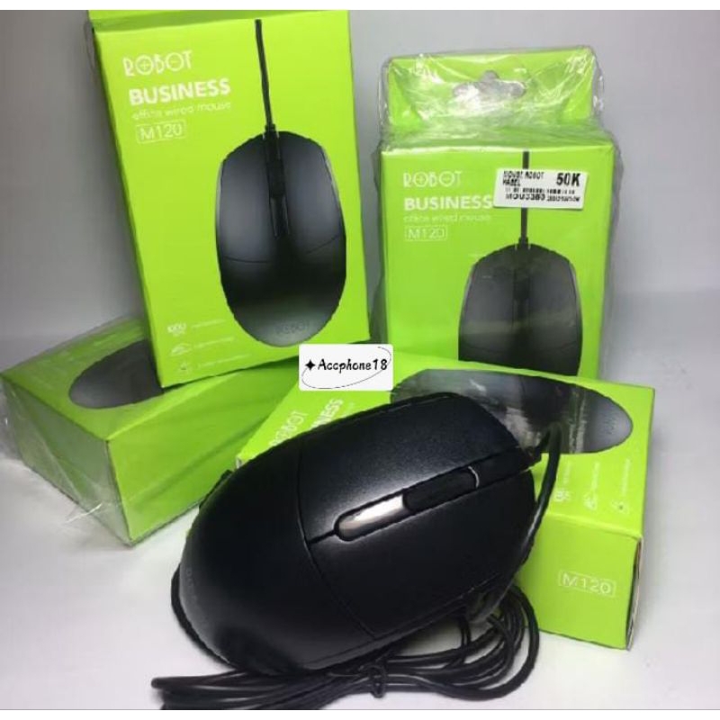 Jual Mouse kabel Wired ROBOT M120 Optical 1000DPI | Shopee Indonesia