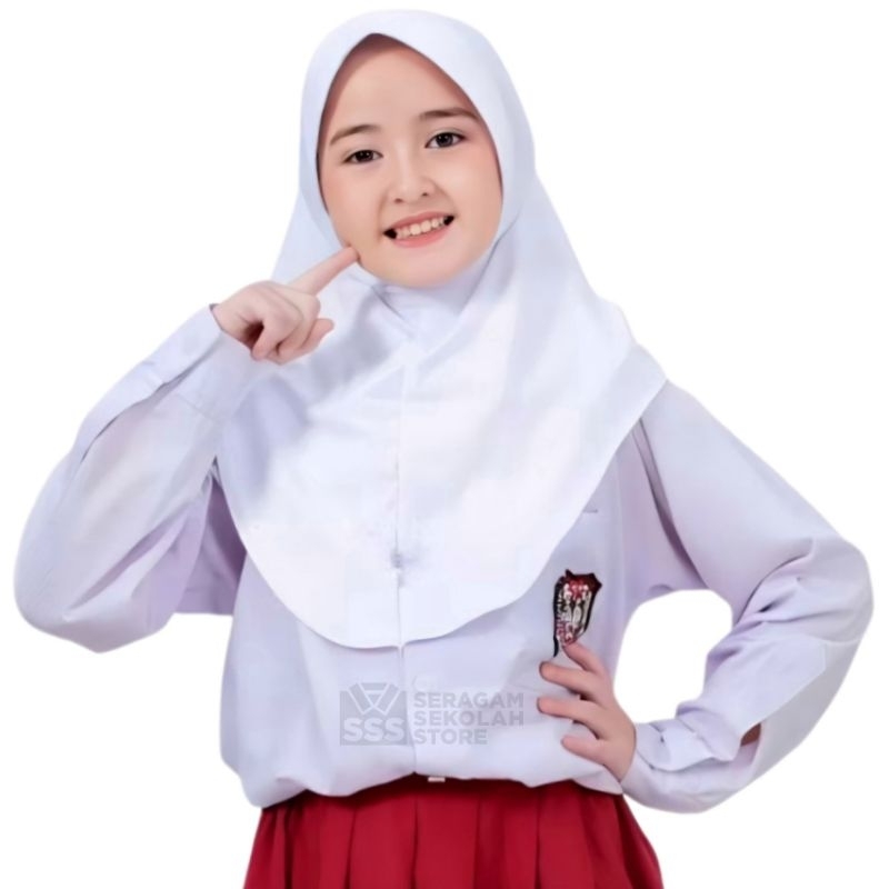 Jual HALIFA - KERUDUNG SEKOLAH ANAK SD PUTIH | Shopee Indonesia