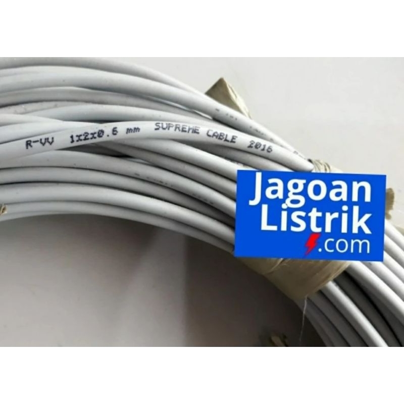 Jual Kabel Telepon Indoor RVV 2 x 0.6mm Supreme Abu - Abu Kabel Telpon ...