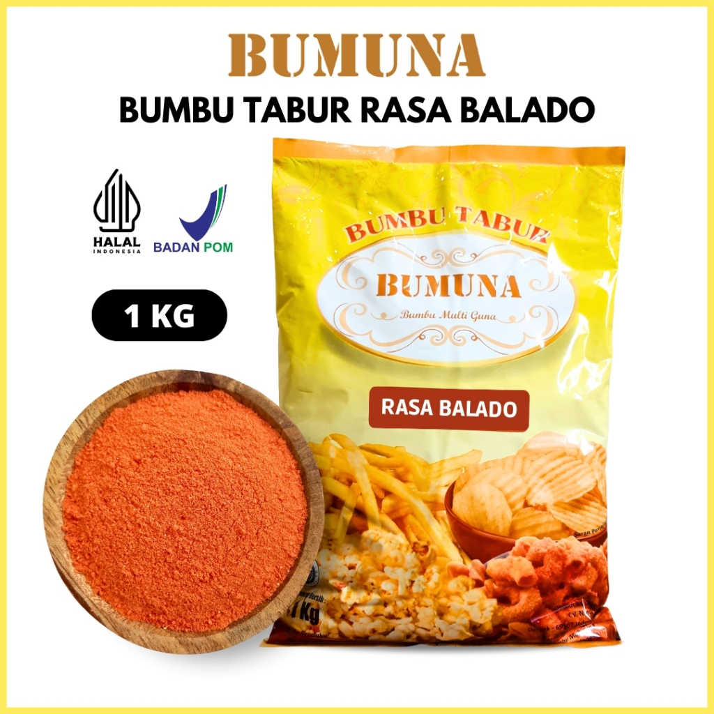 Jual Bumbu Balado 1Kg / Bumbu Tabur Rasa Balado BUMUNA Bumbu Cemilan ...