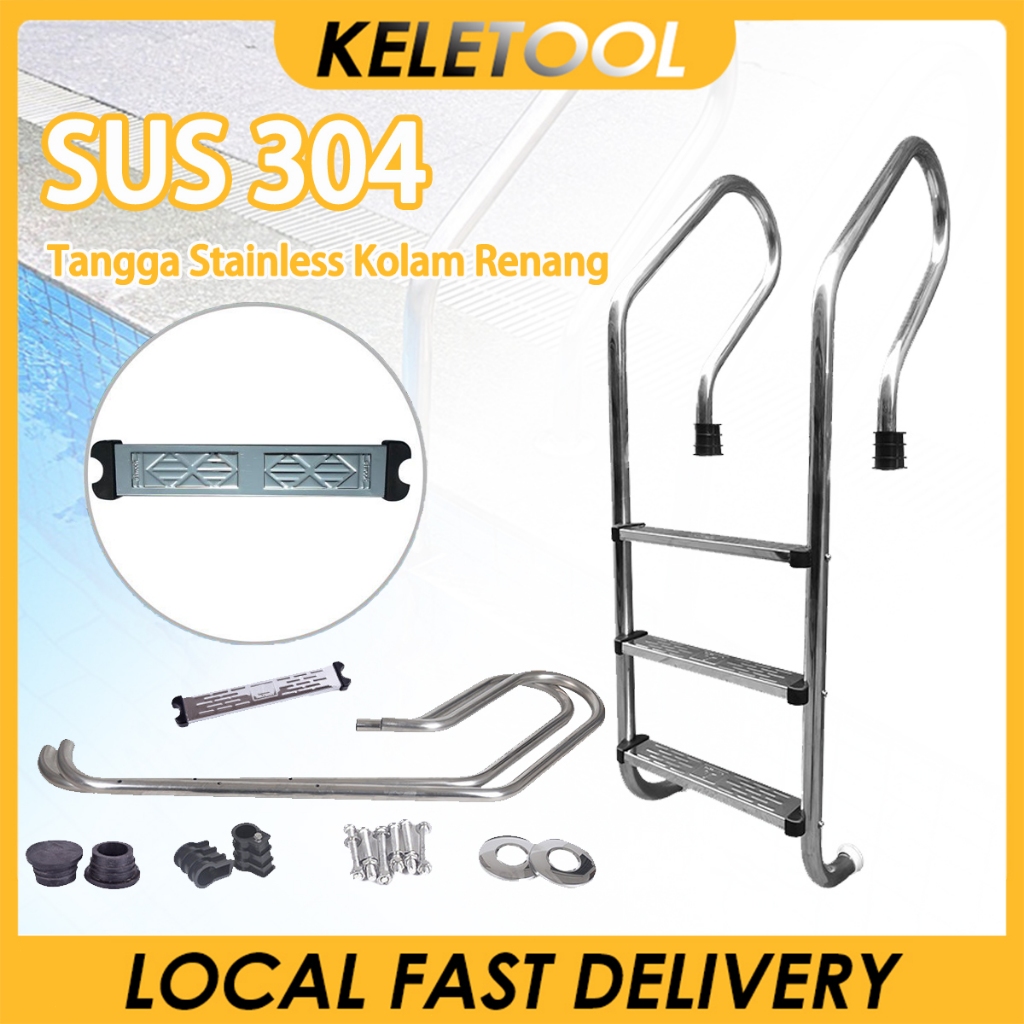 Jual ⚡Ready⚡ Model U SUS 304 Tangga Stainless Kolam Renang Pool Ladder ...