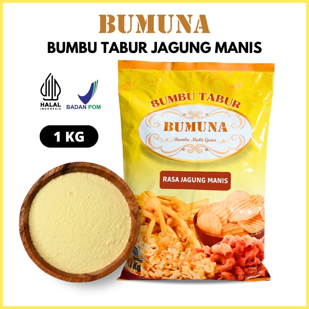 Jual Bumbu Tabur Rasa Jagung Manis 1Kg Bumuna / Bubuk Tabur Bumbu ...