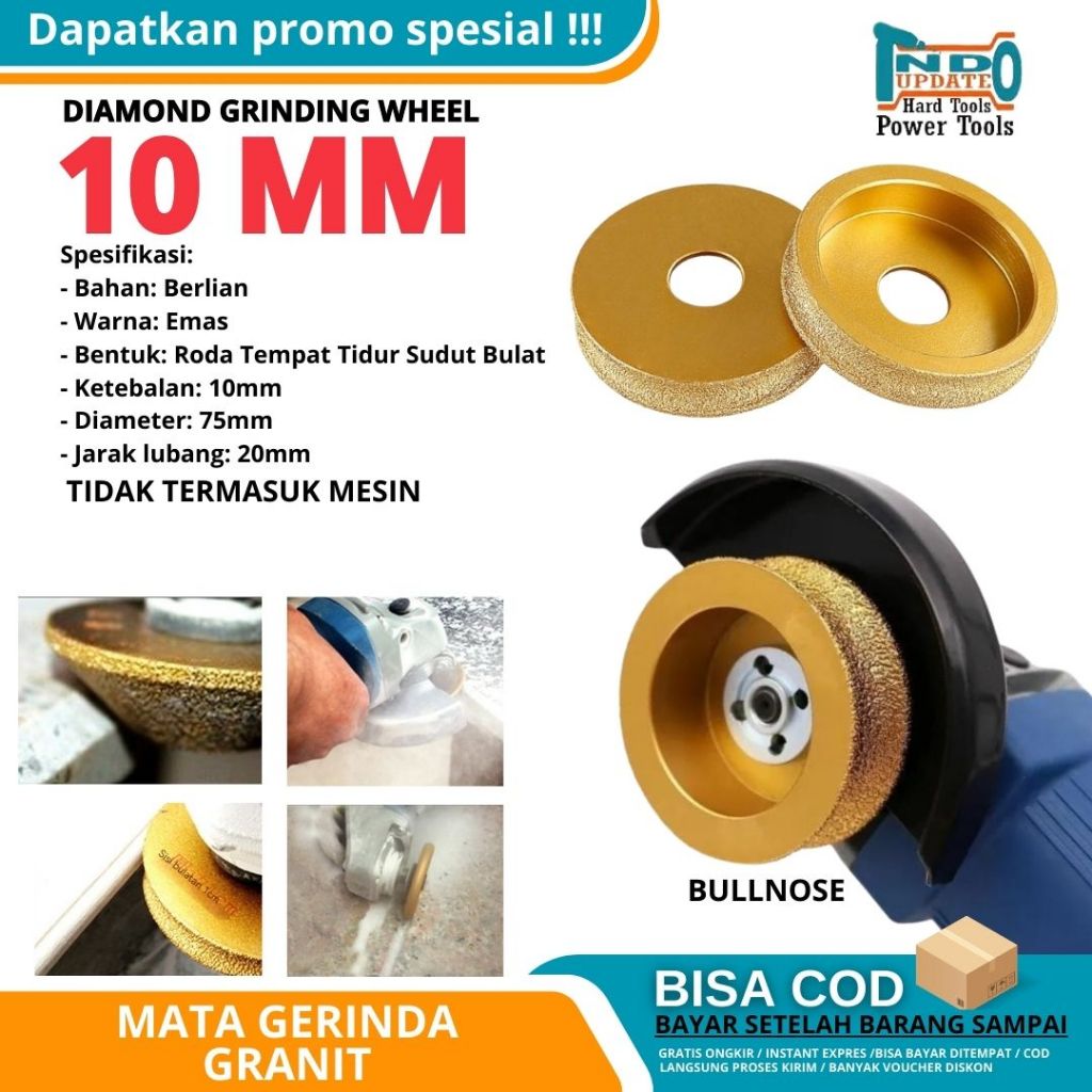 Jual Mata Pinggul Granit, Mata Bevel Granit Bullnose 10mm Roda Gerinda ...