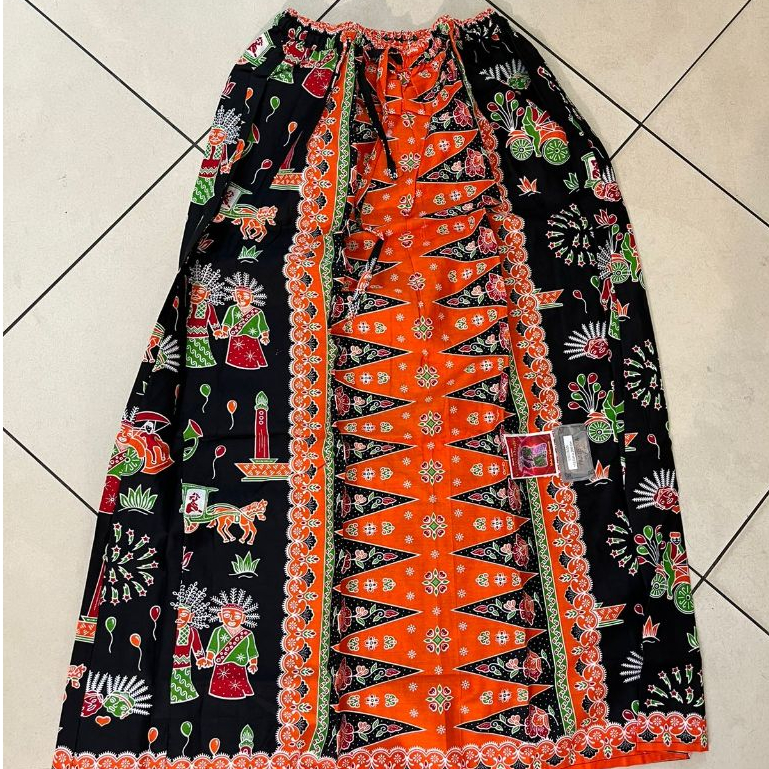 Jual ROK TUMPAL BETAWI-ROK A-LINE FULL KARET//ROK BATIK MOTIF ONDEL ...
