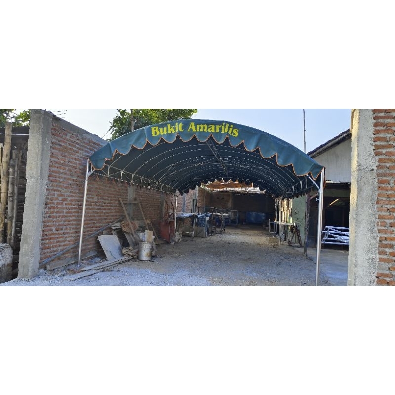 Jual Tenda terop 4x6 oval / lengkung | pipa hitam | kokoh | Shopee ...