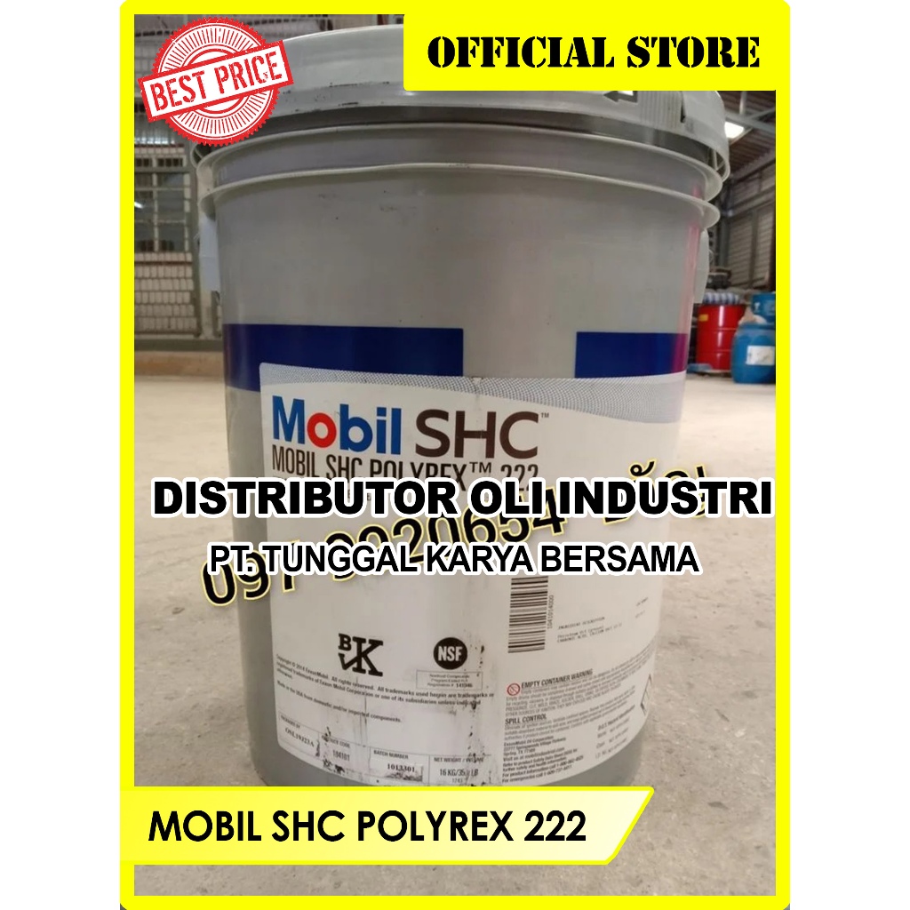Jual MOBIL SHC POLYREX 222 ( NLGI 2 - 16 KG READY STOCK ) | Shopee ...