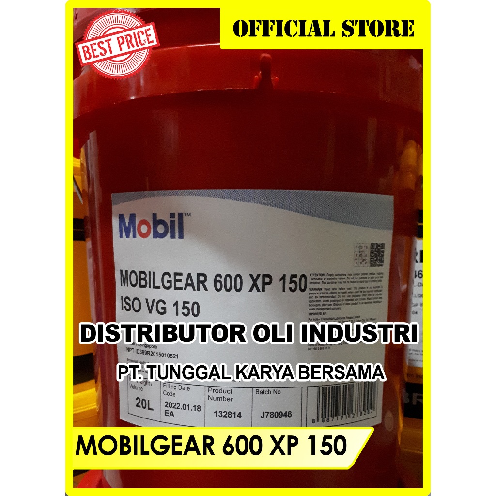 Jual MOBILGEAR 600 XP 150 ( OLI GEAR BOX - ISO VG 150 ) | Shopee Indonesia