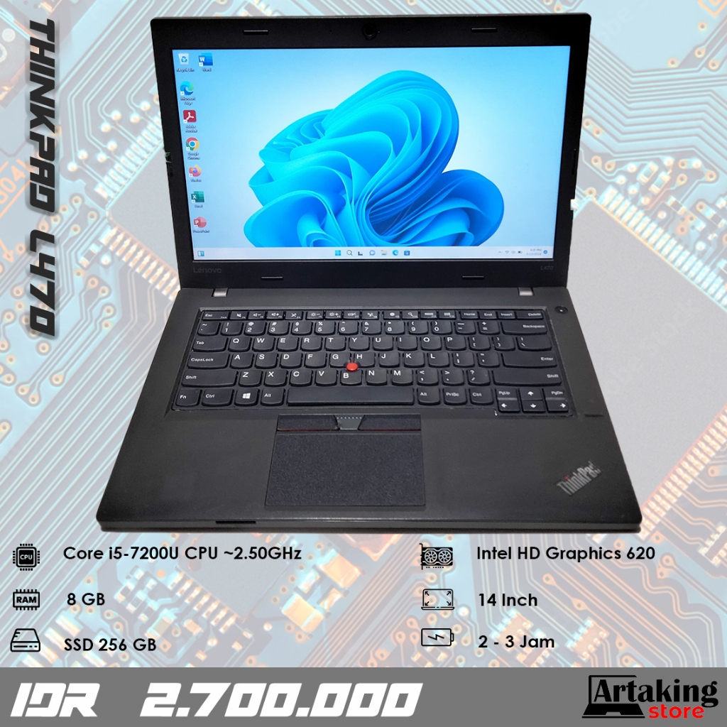 Jual Lenovo Thinkpad L470 - Core i5 - Gen 7 th - SSD 256 GB | Shopee ...
