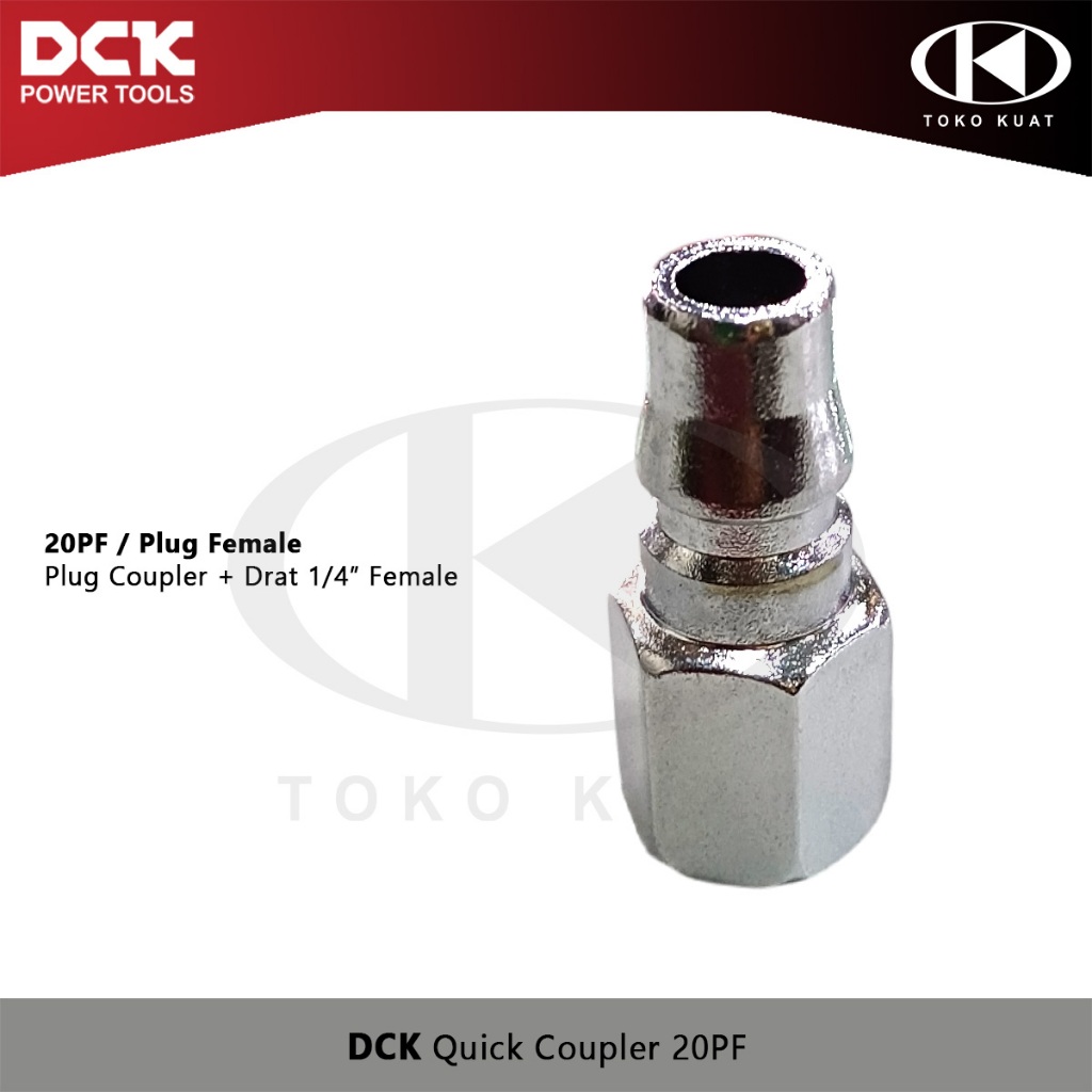 Jual DCK Kupler cowok drat dalam 1/4 20 PF quick coupler male 20PF ...