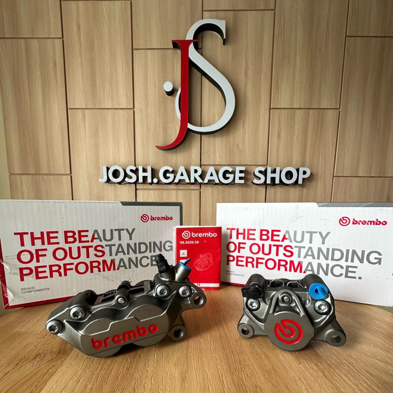 Jual kaliper Brembo 4P kanan 1 Pin 30/34 mm dan 2P 34 Grey red logo by Brembo SPA original Italy ...