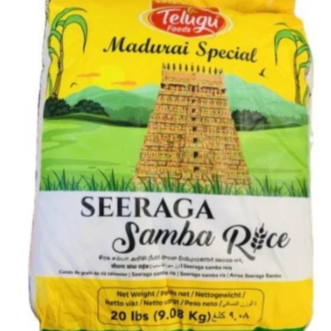 Jual SEERAGA SAMBA RICE TELUGU FOODS 4.54KG / Beras Madurai Special ...