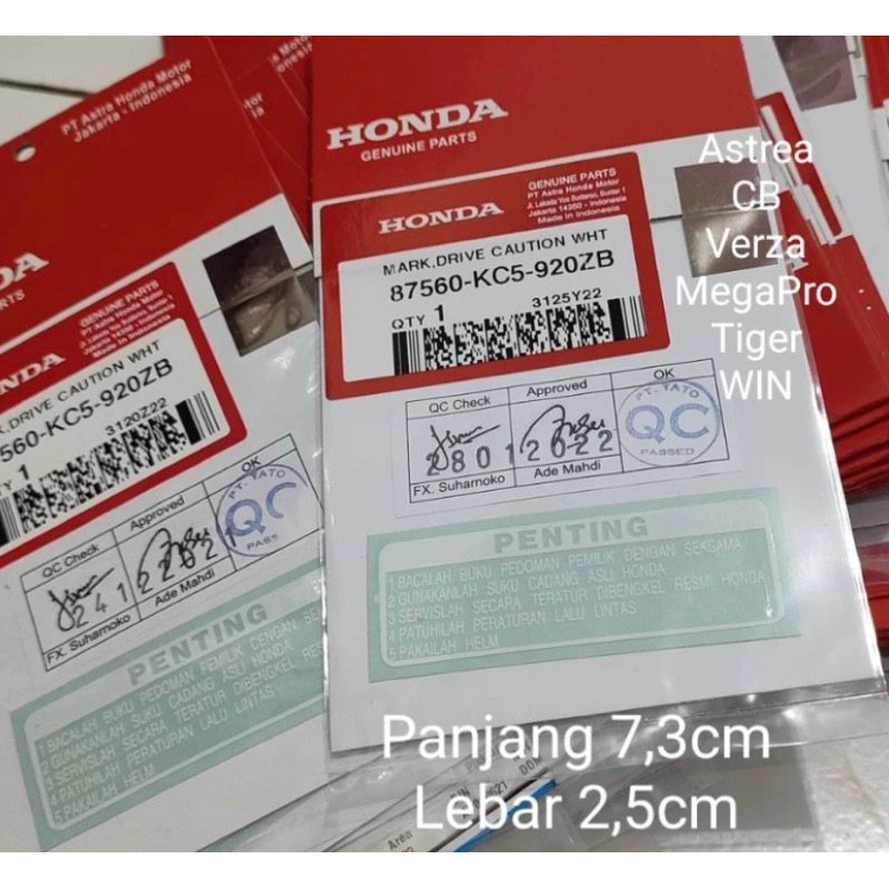 Jual stiker tangki honda win tiger gl pro megapro original Sticker ...
