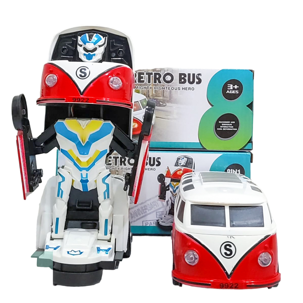 Jual Mainan Anak Retro Bus Berubah Jadi Robot Camper Van Transformers ...