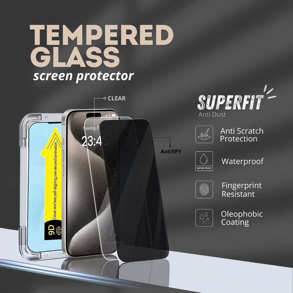 Jual ANTI GORES TEMPERED GLASS IPHONE X XS XR 11 12 13 14 15 PRO MAX Screen Protector Superfit ...