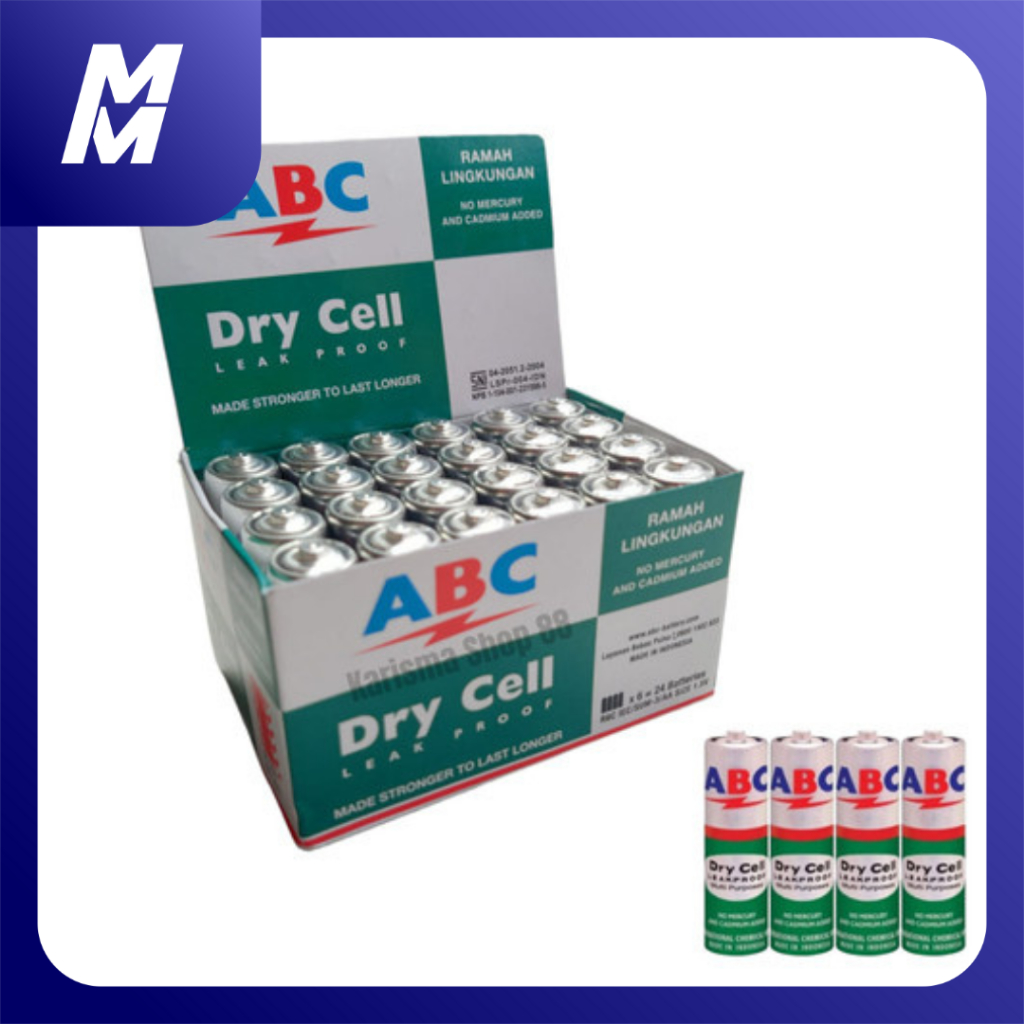 Jual Batu Batre Hijau ABC A2 Battery Baterai AA 4 PCS | Shopee Indonesia