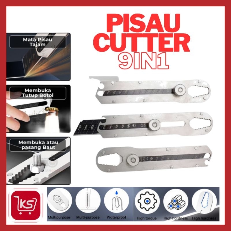 Jual PISAU CUTTER 9 IN 1 | Shopee Indonesia