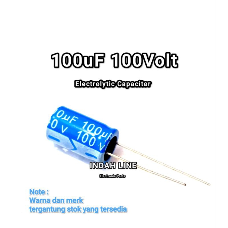 Jual Elco 100uF 100Volt Capacitor 100uF 100V Kapasitor 100 micro Farad 100Volt | Shopee Indonesia
