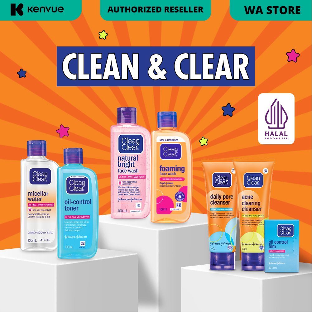 Jual CLEAN & CLEAR Facial Wash | Cleanser | Toner | Oil Control | Face ...