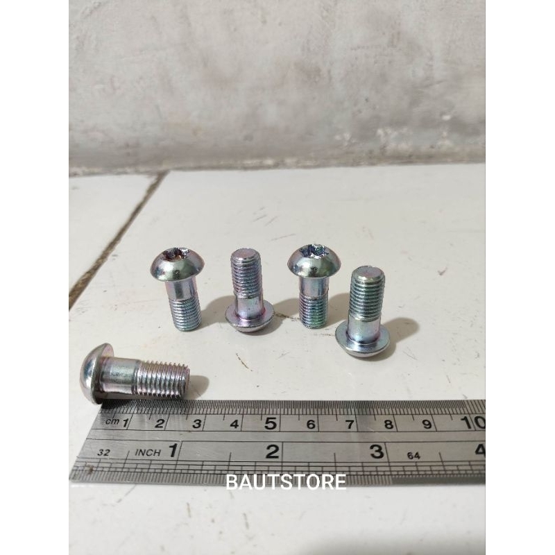 Jual Baut Bintang Disc Cakram Piringan Motor Yamaha 14/10mm x 2.3cm Kunci T50 (Harga per4pcs ...