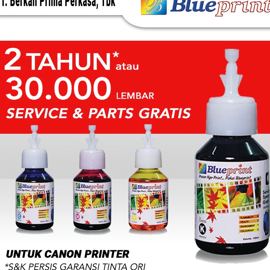 Jual BARU RESTOK Tinta BLUEPRINT Refill For Printer IP 277 G11 G2 G21 ...