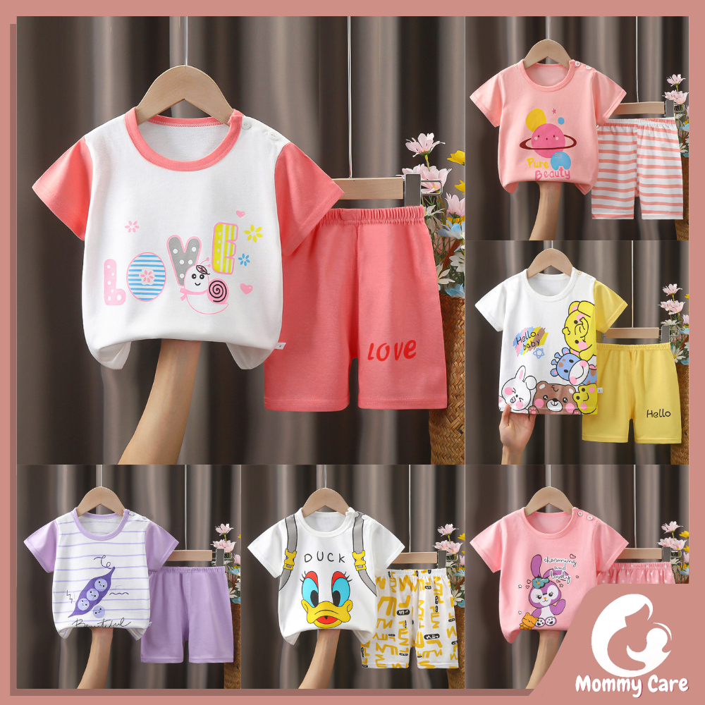 Jual MOMMYCARE SETELAN ANAK BAHAN KAOS LENGAN PENDEK CELANA PENDEK BAJU ...