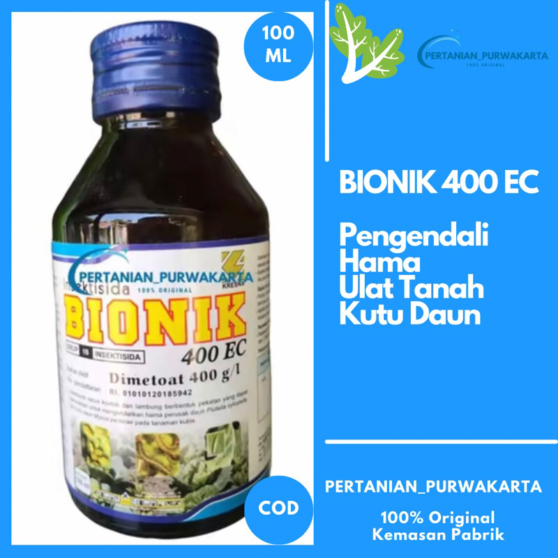 Jual INSEKTISIDA BIONIK 400 EC 100 ml - DIMETOAT 400 g/l in | Shopee ...