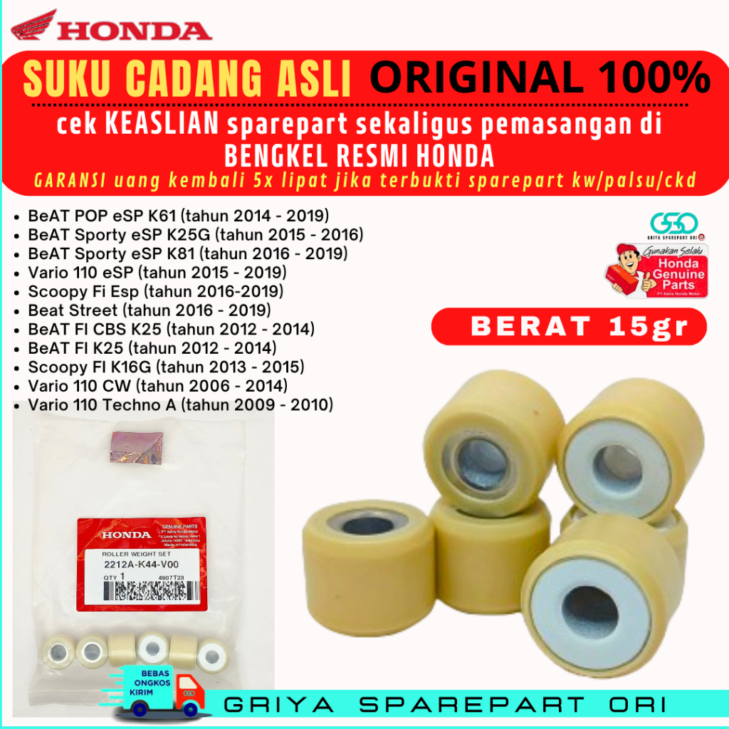 Jual Roller Beat fi Original Roller Honda Beat pop Ori Roller Beat ...