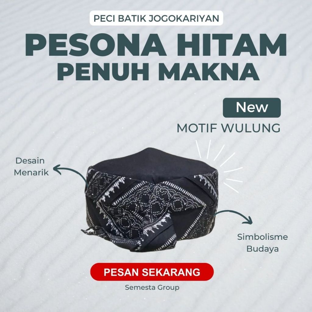Jual Motif Baru Peci Batik Jogokariyan - Motif Wulung 100% Tradisional ...
