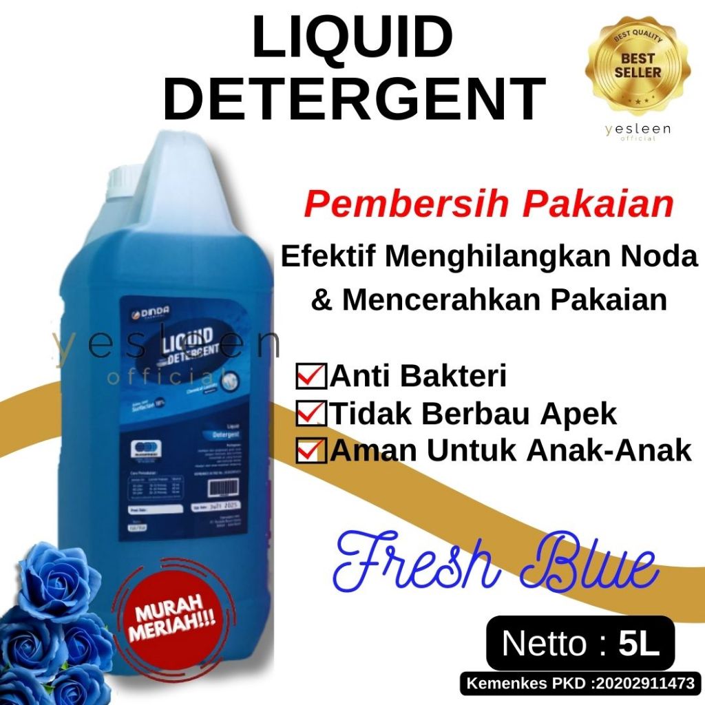 Jual [5 Liter ] Deterjen Cair Laundry 5 Liter, Liquid Detergent Sabun Cuci Baju, Sabun Laundry ...