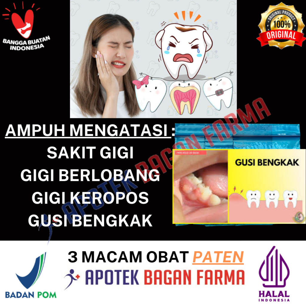 Jual PAKET OBAT AMPUH PATEN SAKIT GIGI / GIGI BERLOBANG / GUSI BENGKAK ...