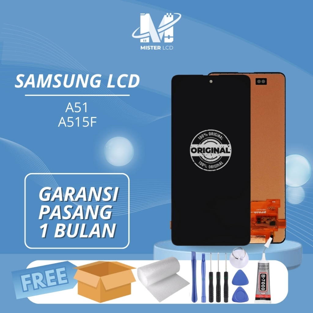 Jual LCD SAMSUNG A51 / A515F FULLSET ORIGINAL FREE LEM + OPENING SET | Shopee Indonesia