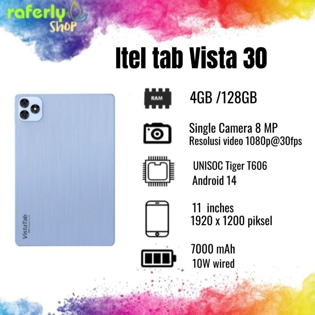 Jual itel VistaTab 30 Tablet- 4GB+128GB - 11" FHD+ IPS Display Screen ...
