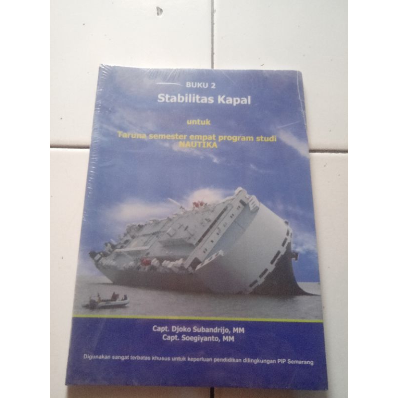 Jual BUKU 1 Stabilitas Kapal untuk Taruna Semester Empat Program Studi NAUTIKA original | Shopee ...