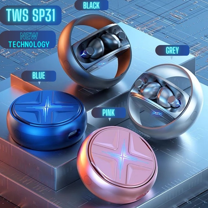 Jual TWS Headset Bluetooth SP31 Wireless Fidget Spinner Bluetooth 5.3 ...