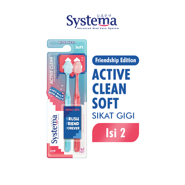 Jual Systema Sikat Gigi Active Clean Soft Pack Isi 2 Pcs | Shopee Indonesia