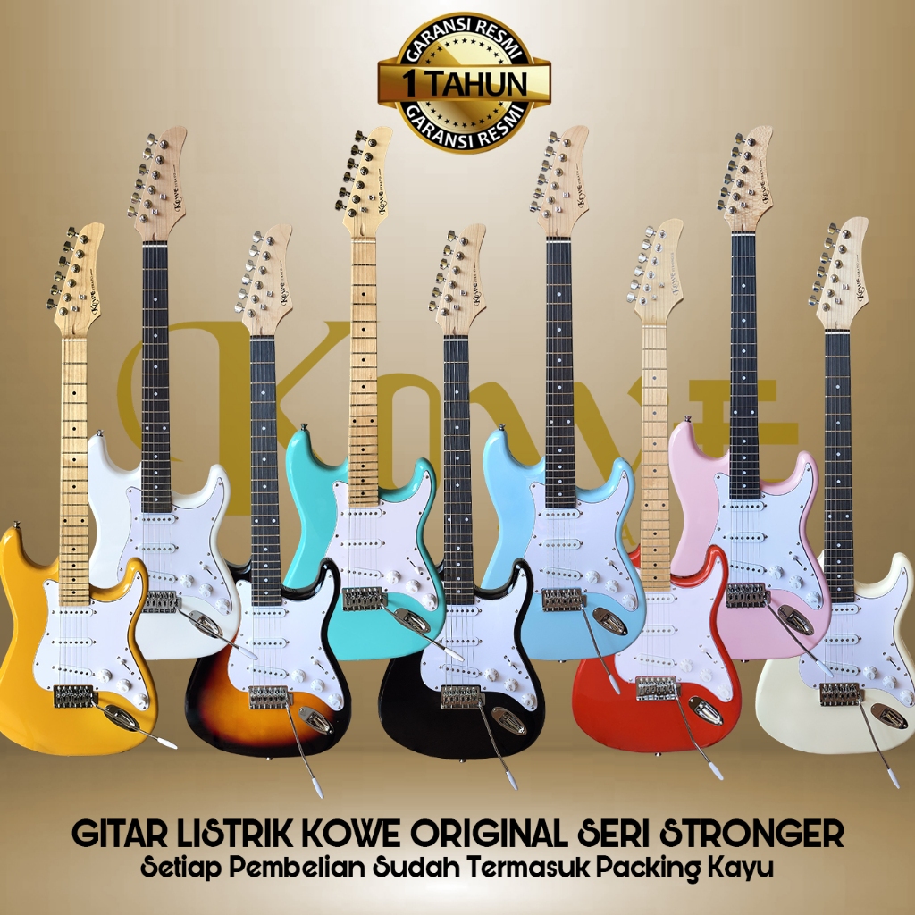 Jual Gitar Elektrik Original Merk Kowe Seri Stronger Model Strato ada ...