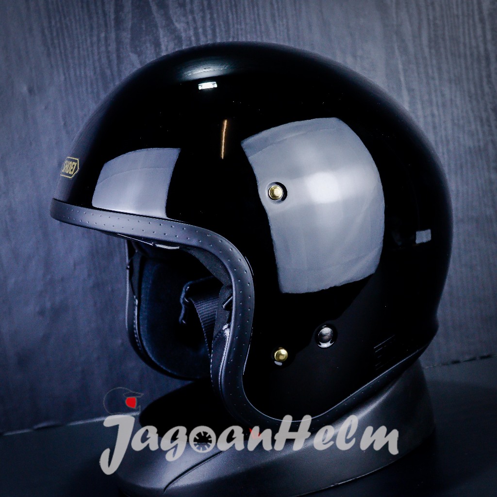 Jual SHOEI HELM JO SOLID | BLACK | J-O RETRO CLASSIC SNI | Shopee Indonesia