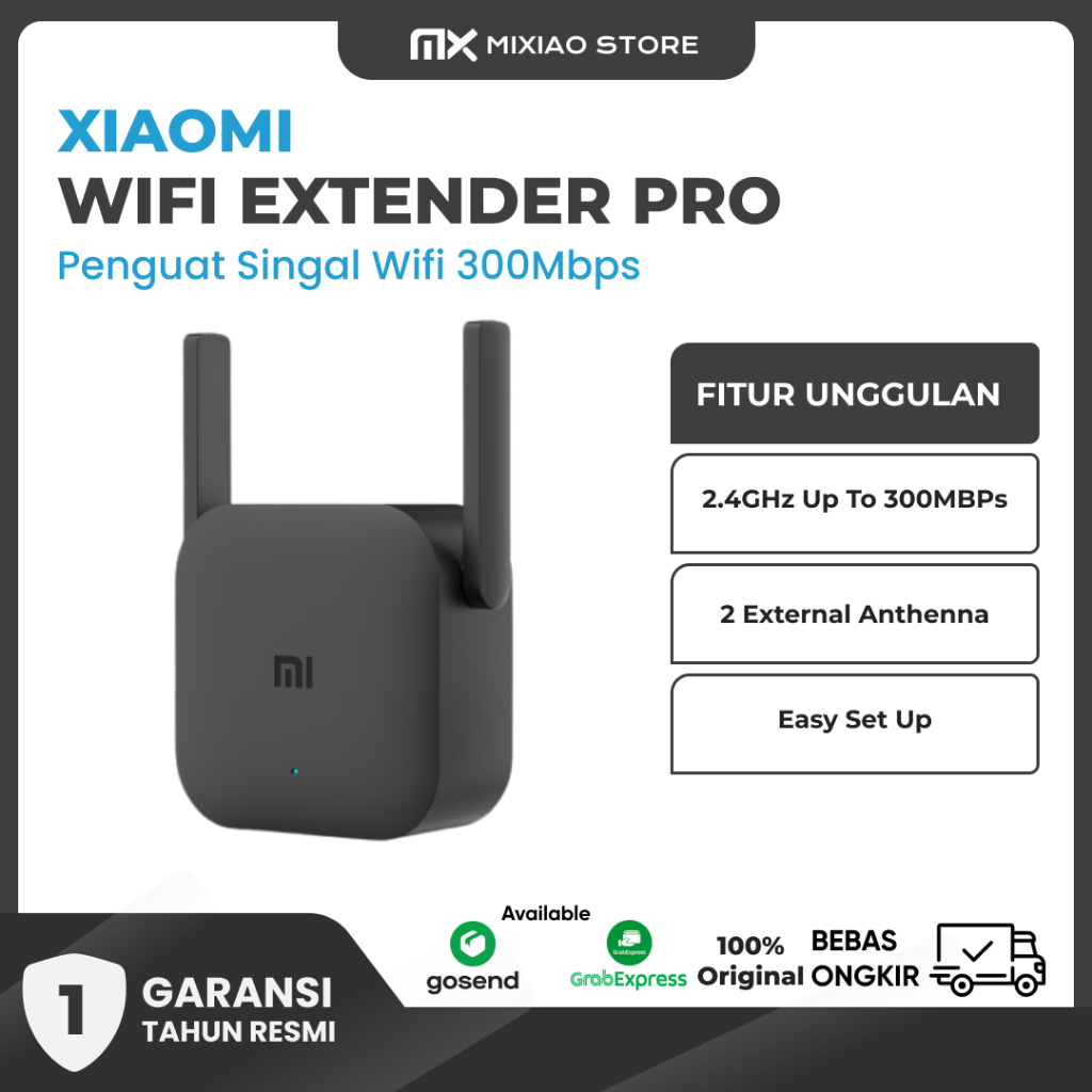 Jual Xiaomi Mi WiFi Range Extender Pro 300Mbps Penguat Signal Wifi 2 ...