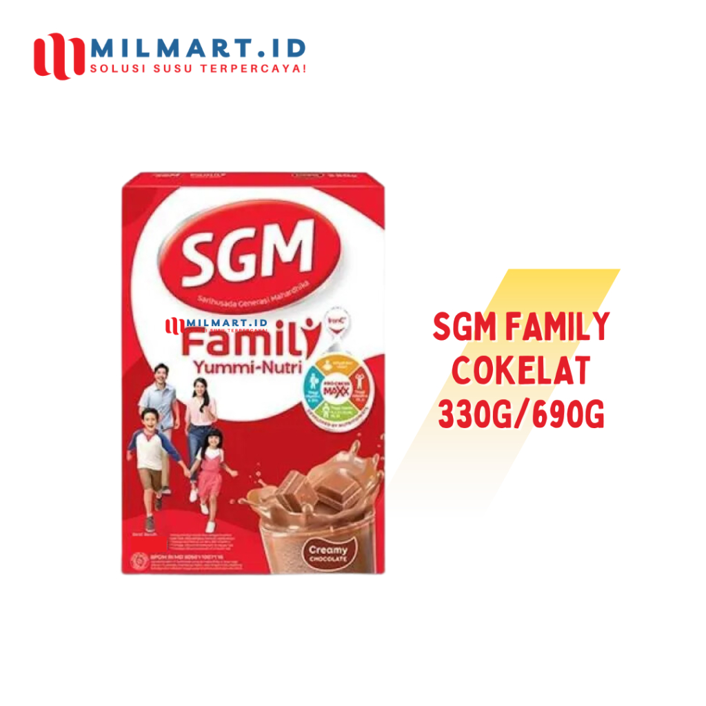 Jual SGM FAMILY YUMMI NUTRI CREAMY CHOCOLATE SUSU KELUARGA 330G/690G RASA COKLAT | Shopee Indonesia
